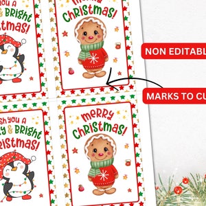 Christmas Candy Cane Holder for Kids, Candy Cane Favors Tags, Candy ...