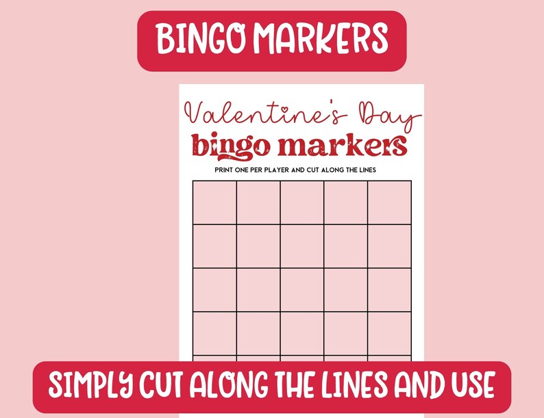 Valentines Day Bingo Game, 100 Printable Valentines Bingo Cards ...