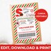 North Pole Gift Tag From Santa, Printable Christmas Gift Tag, Nice List ...
