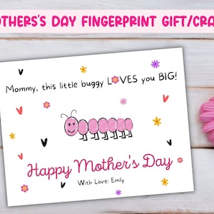 Mother's Day Fingerprint Art, Fingerprint Craft, Handprint Art ...