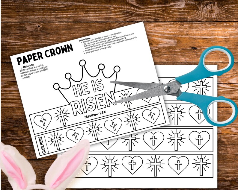 He is Risen Crown, Easter Crown for Kids, Preschool Easter Craft ...