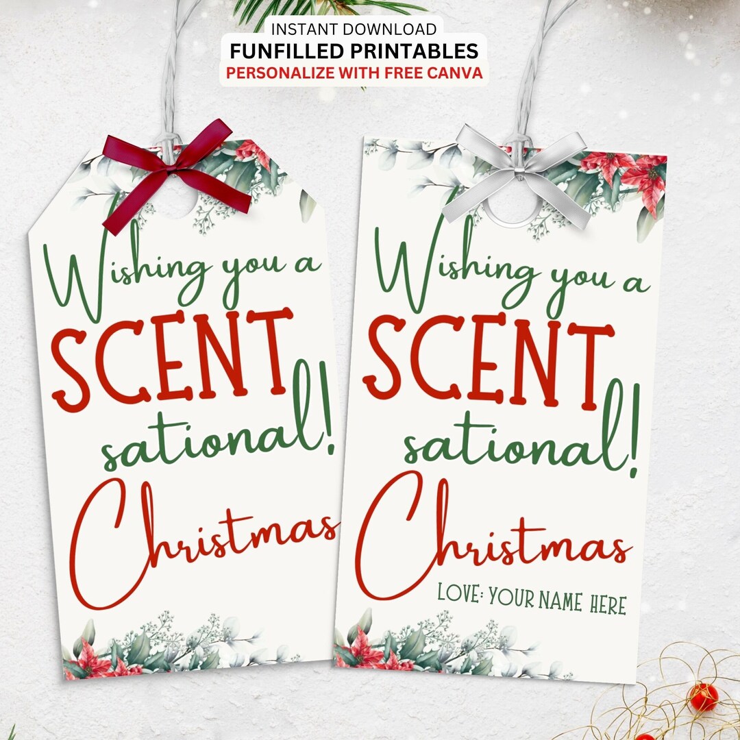 Scentsational Christmas Tag, Teacher Christmas Gift Tag, Staff Coworker ...