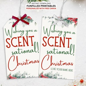 Scentsational Christmas Tag, Teacher Christmas Gift Tag, Staff Coworker ...