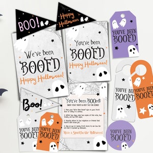 You've Been Booed Printable Halloween Tags Kit, We've Been Booed, Boo ...