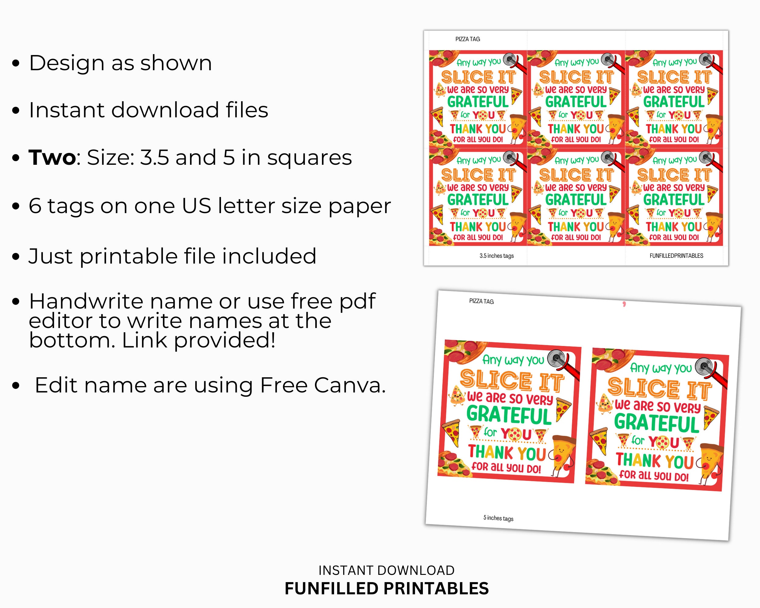 Pizza Appreciation Tag, Any Way You Slice It Pizza Teacher Appreciation ...