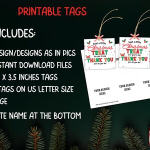 Christmas Thank You Tags Holiday Appreciation Gift Tags, Essential ...