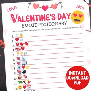 Valentines Day Emoji Game, Valentines Day Game for Kids & Adults ...