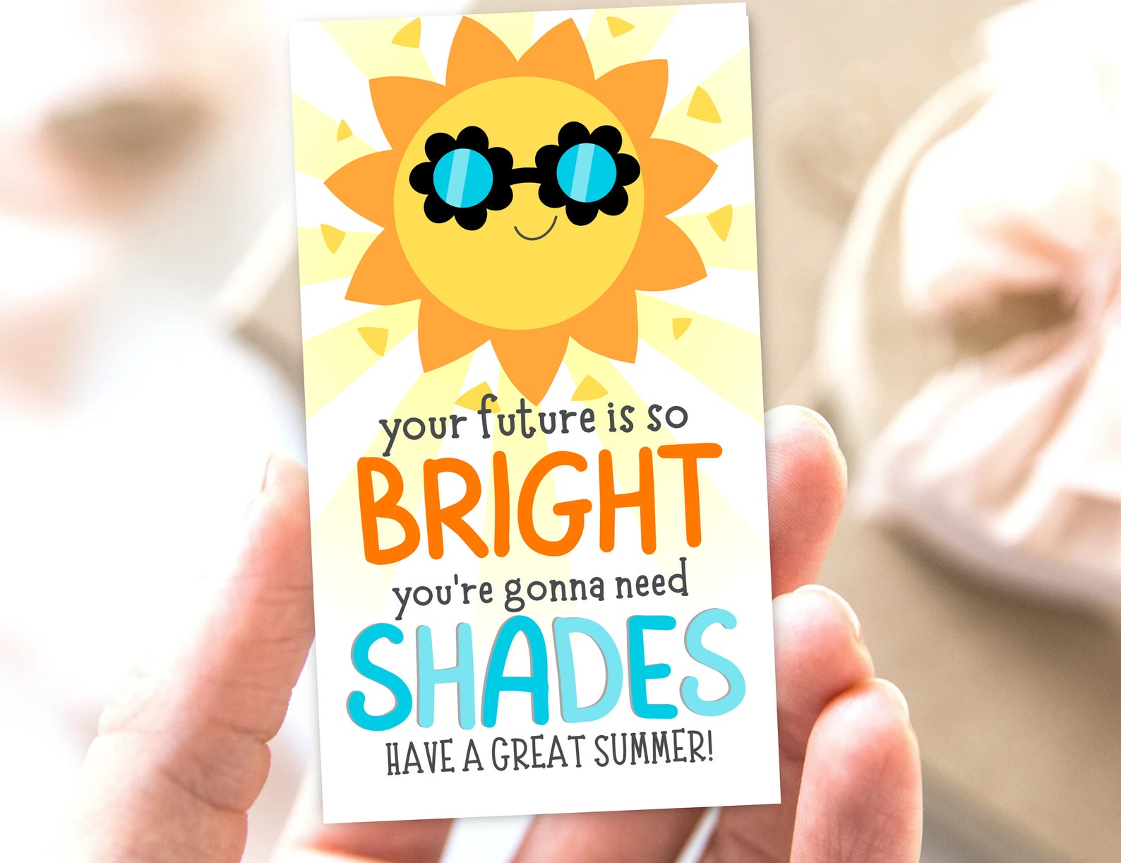 End of School Year Sunglasses Gift Tags, Classmates Gift, Summer ...