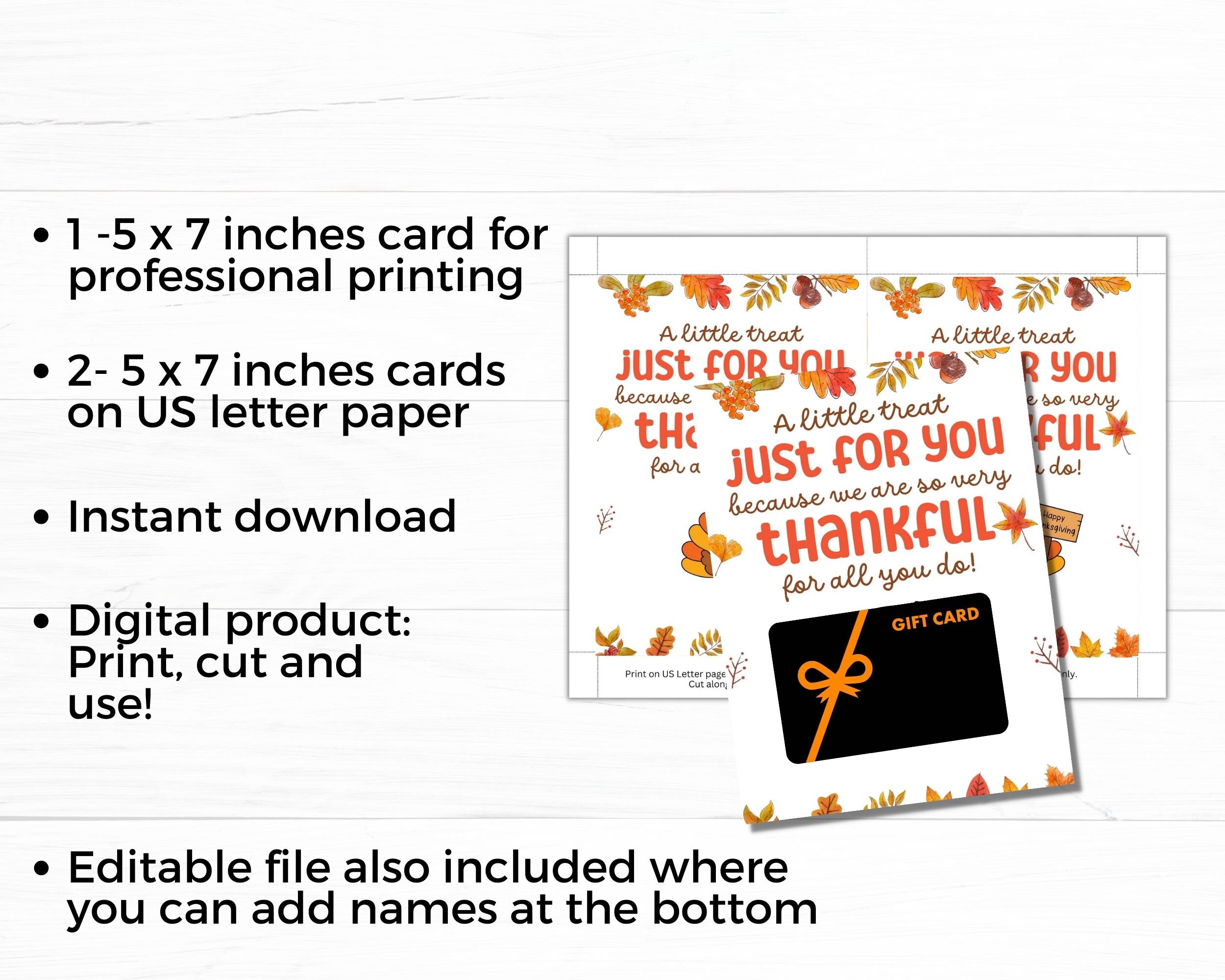 Thankful Thanksgiving Gift Card Holder, Thanksgiving Teacher Gift ...