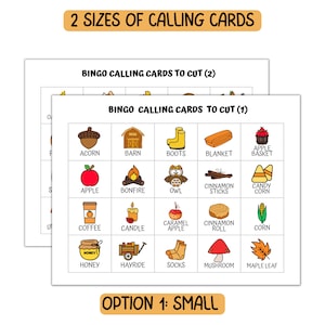 100 Fall Bingo Cards, Autumn Fall Games, Autumn Bingo Printable, Kids ...