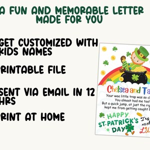 Printable Leprechaun Letter, Personalized St Patricks Day Letter From ...