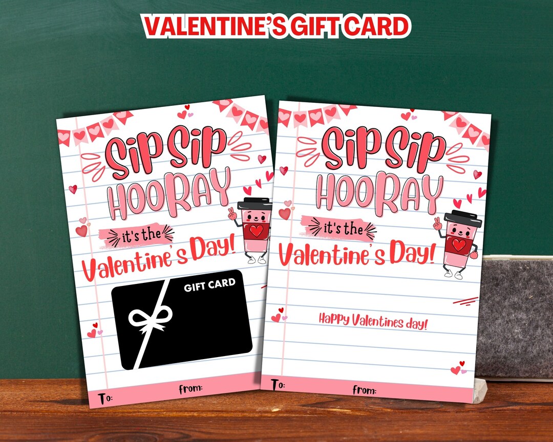 Teacher Valentine Gift Card Holder, Teacher Coffee Gift Card Holder ...