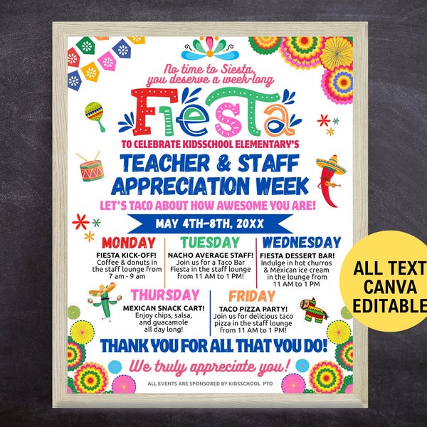 Taco Theme Staff Appreciation - Etsy