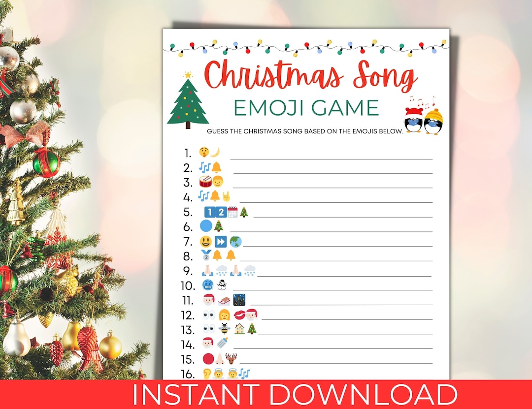 Christmas Songs Emoji Game, Fun Christmas Game, Christmas Songs Game ...