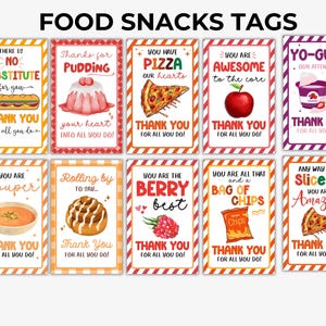 Food Gift Appreciation Tags, Employee Teacher Staff Appreciation Gifts ...