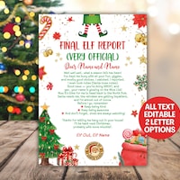 Elf Letter Combo: Hello & Goodbye Letters - Printable Set - Etsy