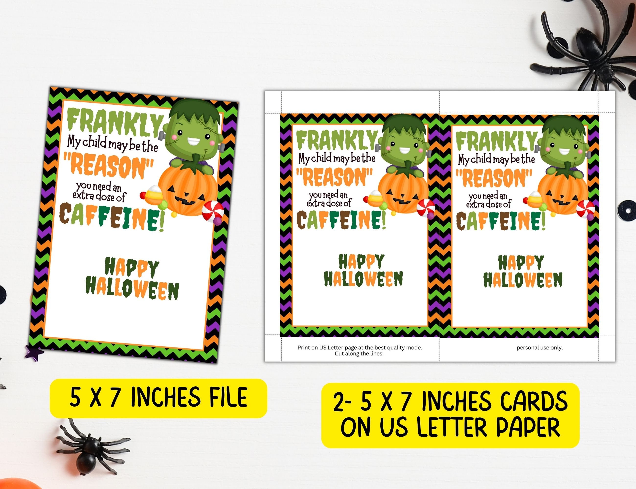 Halloween Teacher Gift Card Holder, Frankly Need Caffeine Teacher ...