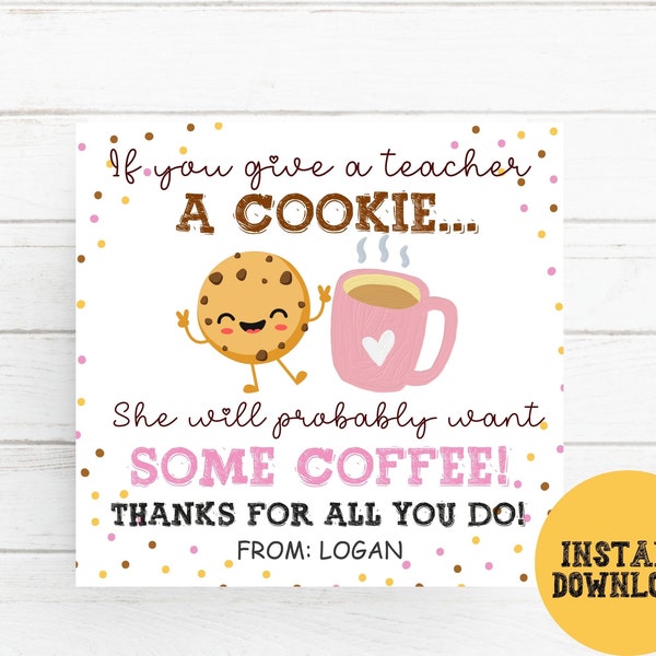 If You Give a Teacher a Cookie - Etsy