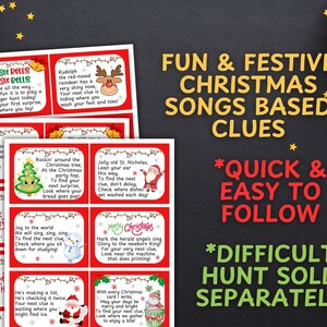 Christmas Scavenger Hunt With Songs Clues, Indoor Kids Christmas Gift ...