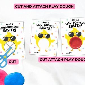 Kids Easter Play Dough Gift Card Printable, Easter Non Candy Classroom ...
