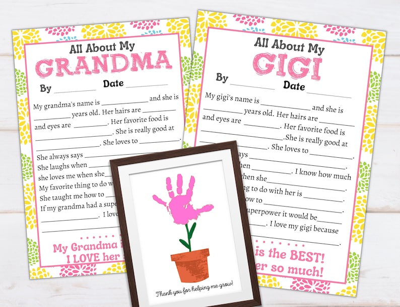 Personalized Mother's Day Gift for Grandma Gigi, All About Grandma Gigi ...