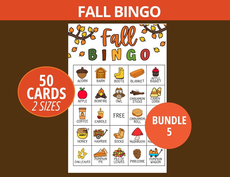Fall Games Bundle Printable Fall Party Games for Adults Kids ...