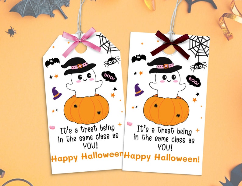 Halloween Class Gift Tags, Classroom Halloween Treats, Classmates ...