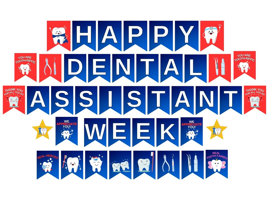 Dental Assistant Week Banner, Happy Dental Assistant Recognition Week ...