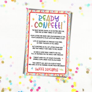 Ready Confetti Printable, Back to School Gift for Students ...