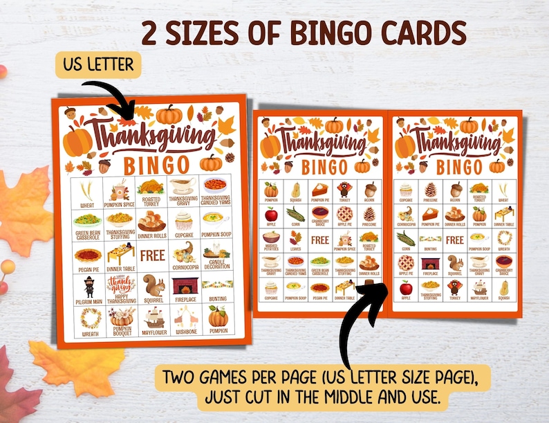 20 Thanksgiving Bingo Cards, Thanksgiving Games, Family Thanksgiving ...
