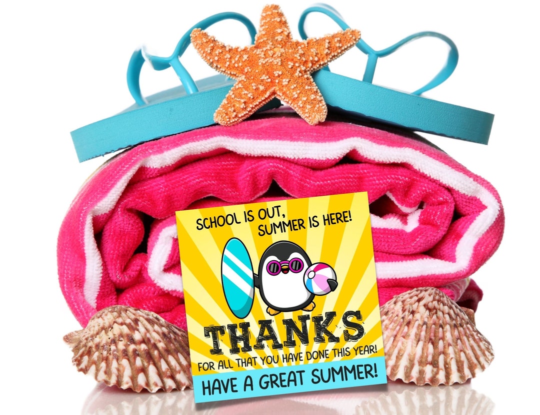 Teacher Thank You Tag End of School Gift Tag Teacher Summer - Etsy