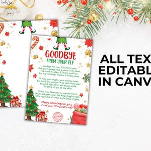Elf Goodbye Letter, Editable Elf Departure Letter, Christmas Elf ...