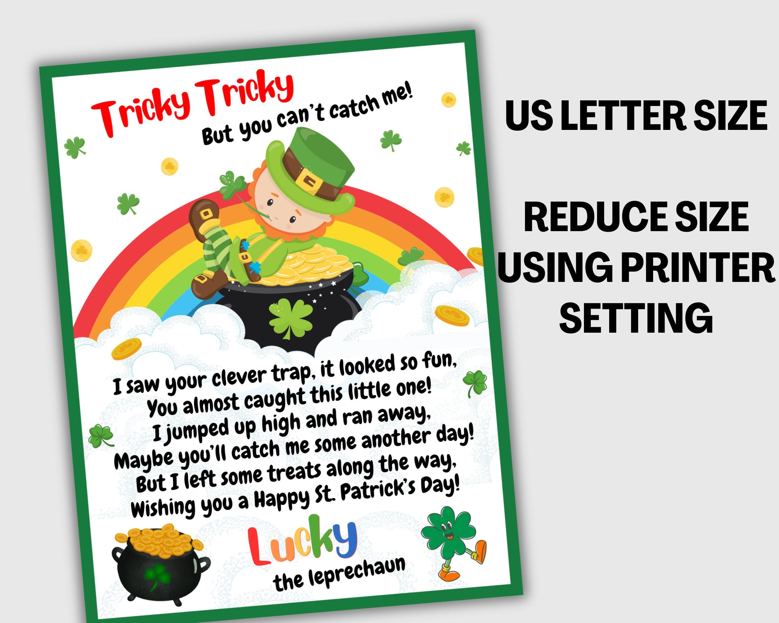 Printable Leprechaun Letter, Leprechaun Trap Note, Editable Leprechaun ...