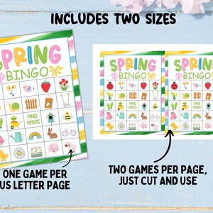 Spring Bingo Game, 30 Spring Printable Bingo Cards, Spring Games, Kids ...