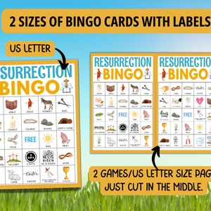 30 Resurrection Bingo Cards, Religious Easter Bingo, Easter Story Bible ...