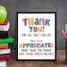 Teacher Staff Appreciation Sign, Teacher Appreciation Week, Thank You ...