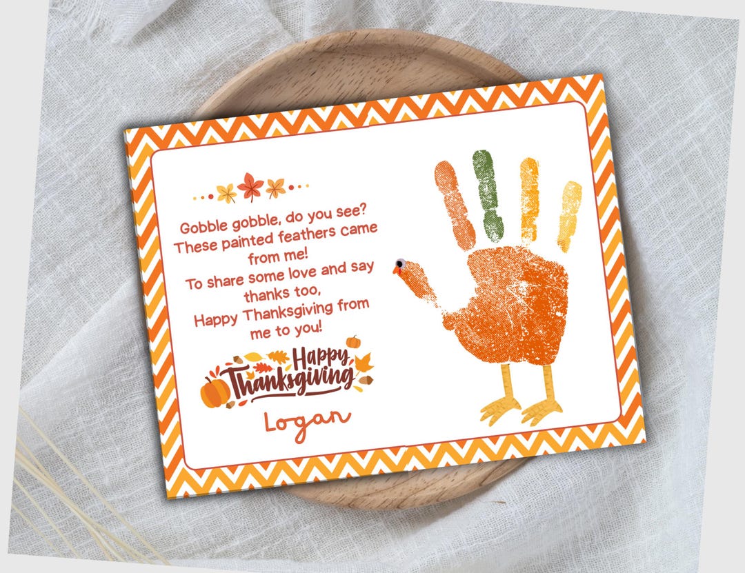 Turkey Thanksgiving Handprint Craft, Handprint Keepsake, Turkey ...