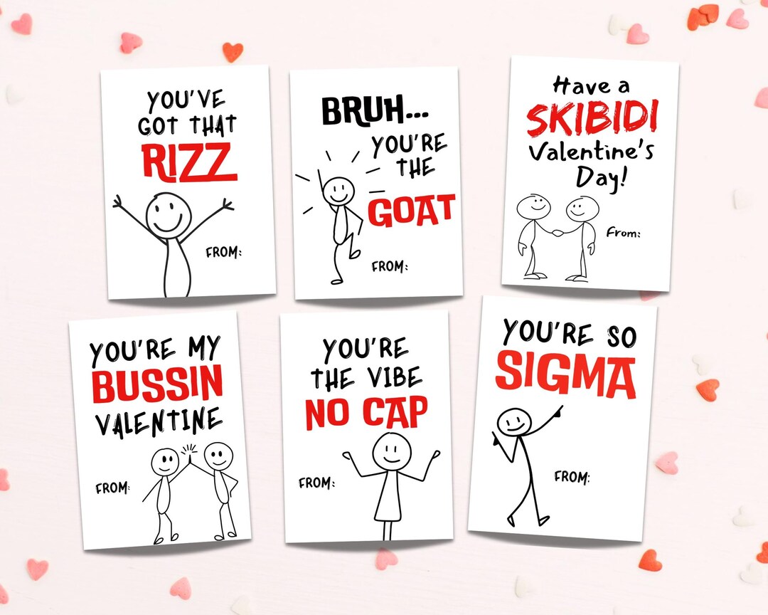 Slang Valentines Cards, Teen Tween Valentines Boys Valentines Cards ...