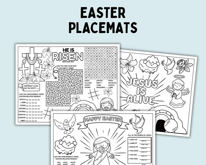 Easter Bible Crafts Bundle for Kids, Holy Week Timeline Activities ...