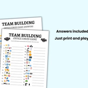Team Building Games, Office Emoji Game, Team Trivia Game, Work Office ...