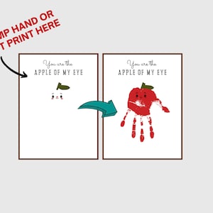 Apple Handprint Craft, Baby Toddler Handprint Art, Baby Footprint ...