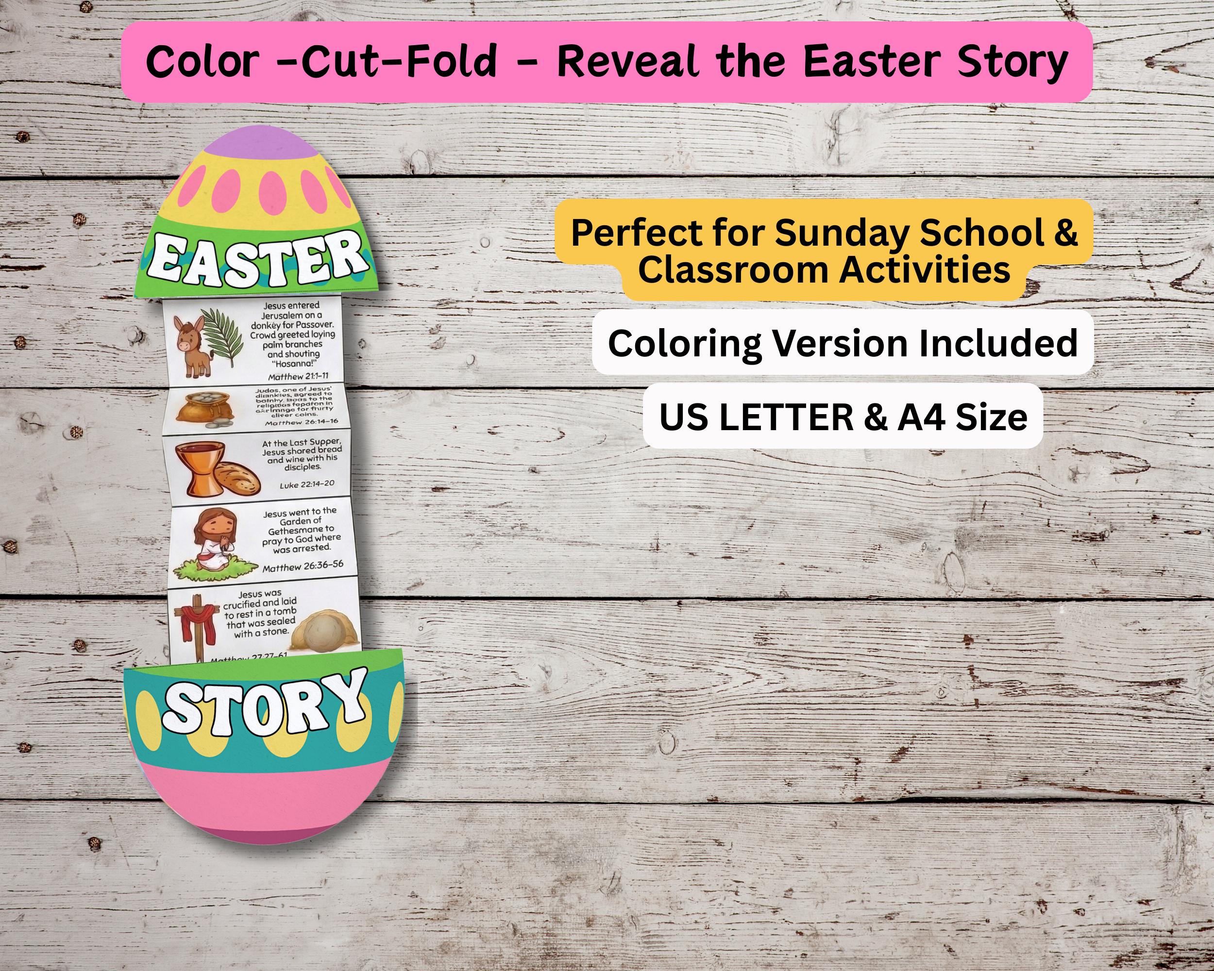 Easter Story Craft, Holy Week Timeline Craft, Printable Easter Craft ...