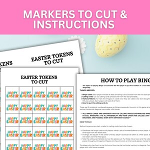 50 Easter Bingo Cards, Easter Bingo Game, Easter Activity for Kids ...