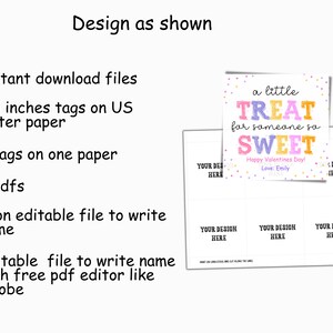 A Little Treat for Someone Sweet Treat Tag, Editable Treat Bag Tag ...