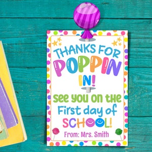 Back to School Lollipop Tag First Day of School Gift Thanks - Etsy