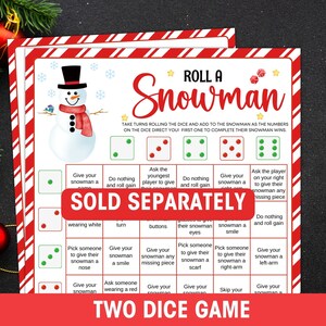 Roll A Snowman Game | Printable Christmas Game for Kids | Winter ...