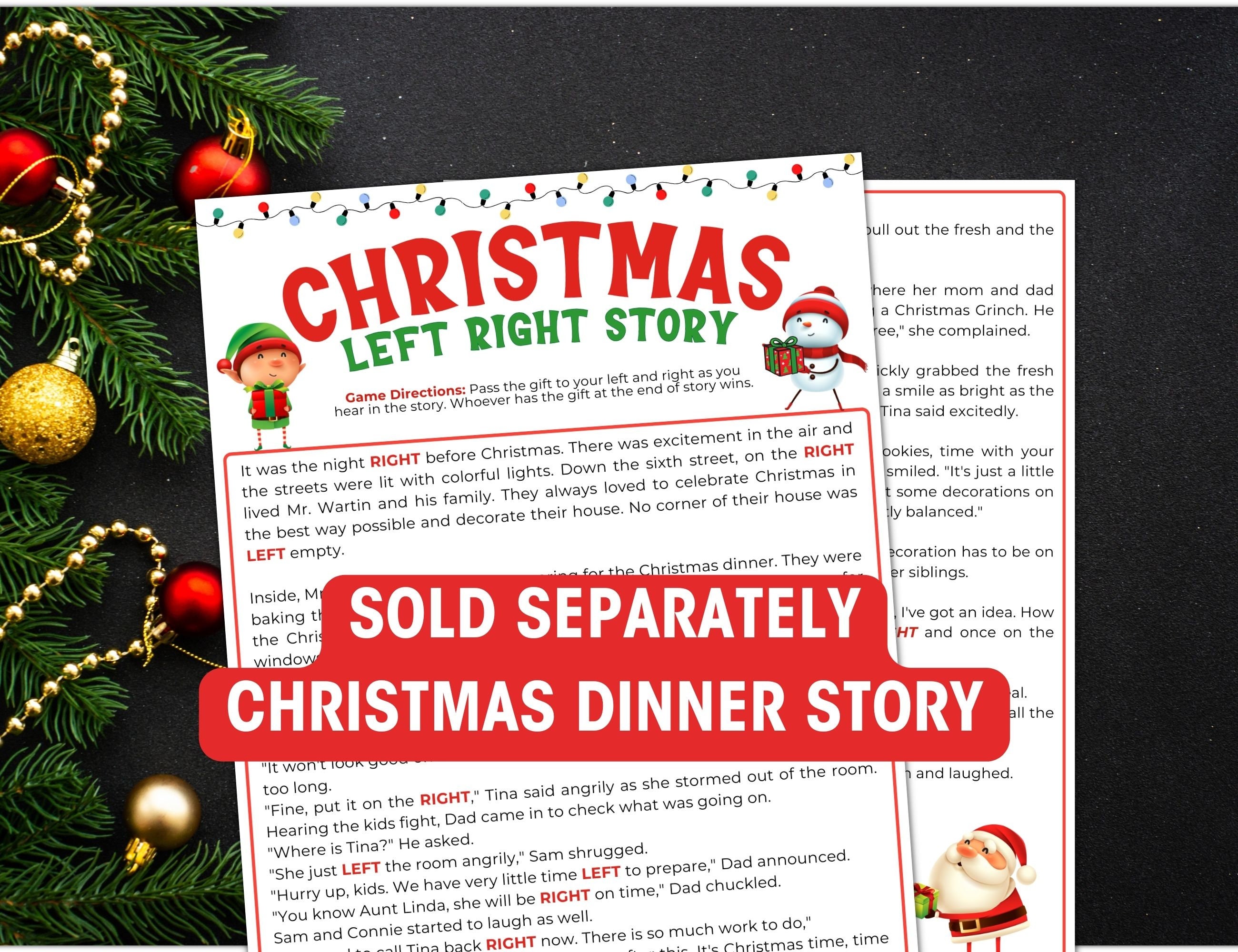 Left Right Christmas Games, Pass the Prize Fun Right Left Story, Kids ...