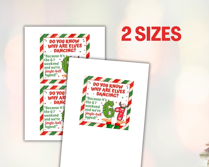 6 7 Elf Prop, Six Seven Easy Elf Idea, 6 7 Christmas Elf Prop Printable ...