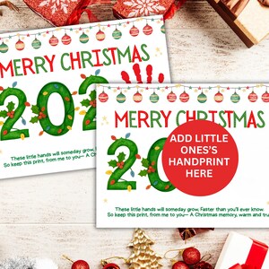 2025 Christmas Handprint Art Poem Printable, Christmas Keepsake, DIY Gift for Parents, Daycare ...