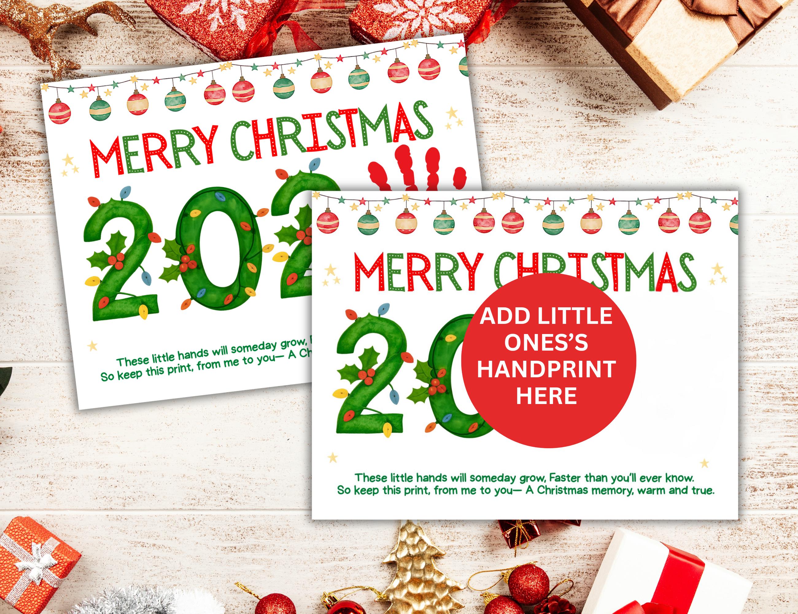 2025 Christmas Handprint Art Poem Printable, Christmas Keepsake, DIY ...